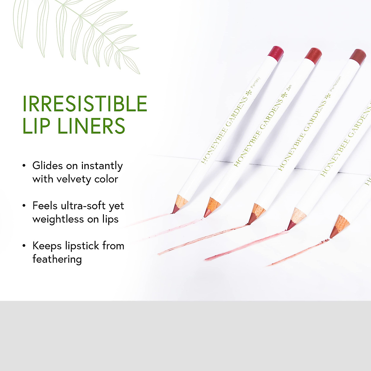 Honeybee Gardens Irresistible Lip Liner In Fantasy, Deep Red Berry Color, Long-Lasting, Gluten-Free, Vegan, 0.04 oz