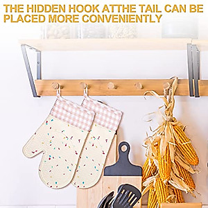 Set of 2 Silicone Oven Mitts Kitchen Oven Mitts Waterproof Shell Oven Mitts for Heat Resistant 500 Degrees Washable Kitchen Mittens with Cotton Lining for Cooking Baking BBQ Grilling Microwave