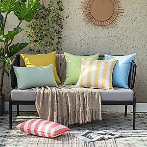 MIULEE 12 x 20 Pillow Inserts - Pack of 4 Water Resistant Shredded Memory Foam Outdoor Pillows - Decorative Premium Pillow Forms Stuffer for Couch Patio Furniture Living Room