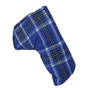 Sunfish Golf Blade Putter Headcover Blue Plaid Tartan