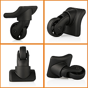 TarppedRock Replacement Luggage Wheels for Suitcases, Set of 2, Luggage Wheels Replacement Left & Right Spinner Wheels for Suitcase Travel Customs Case (TR149R - 2 Pcs)