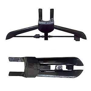 Luumerser Foldable Garment & Clothes Drying Rack,Adjustable Height,Handheld Hanging Ironing Machine Hanger Steam Ironing Machine Accessories Bracket (Black)