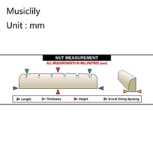 Graph Tech PQL-5000-00 TUSQ XL 6-String Slotted Electric Guitar Nut for Fender, Ivory