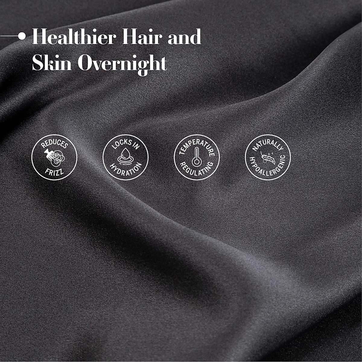 Inala Empowered Pillowcase - Pillowcase for Hair and Skin Health - 100% Mulberry Silk - Hypoallergenic Soft Breathable Pillow Case - Reduces Friction and Tangles - -19mm Better Grade 6A Silk