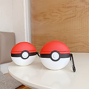 Beats Studio Buds Case Cover 2021,3D Cute Cartoon Cool Premium Silicone Case,for Boys and Girls Beats Studio Buds Shockproof Protective and Skin for Beats Studio Buds Charging Case (Pokeball)