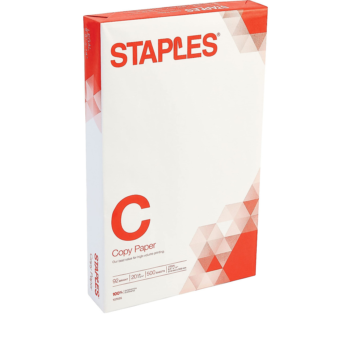 Staples Copy Paper, 8 1/2" x 14", Ream