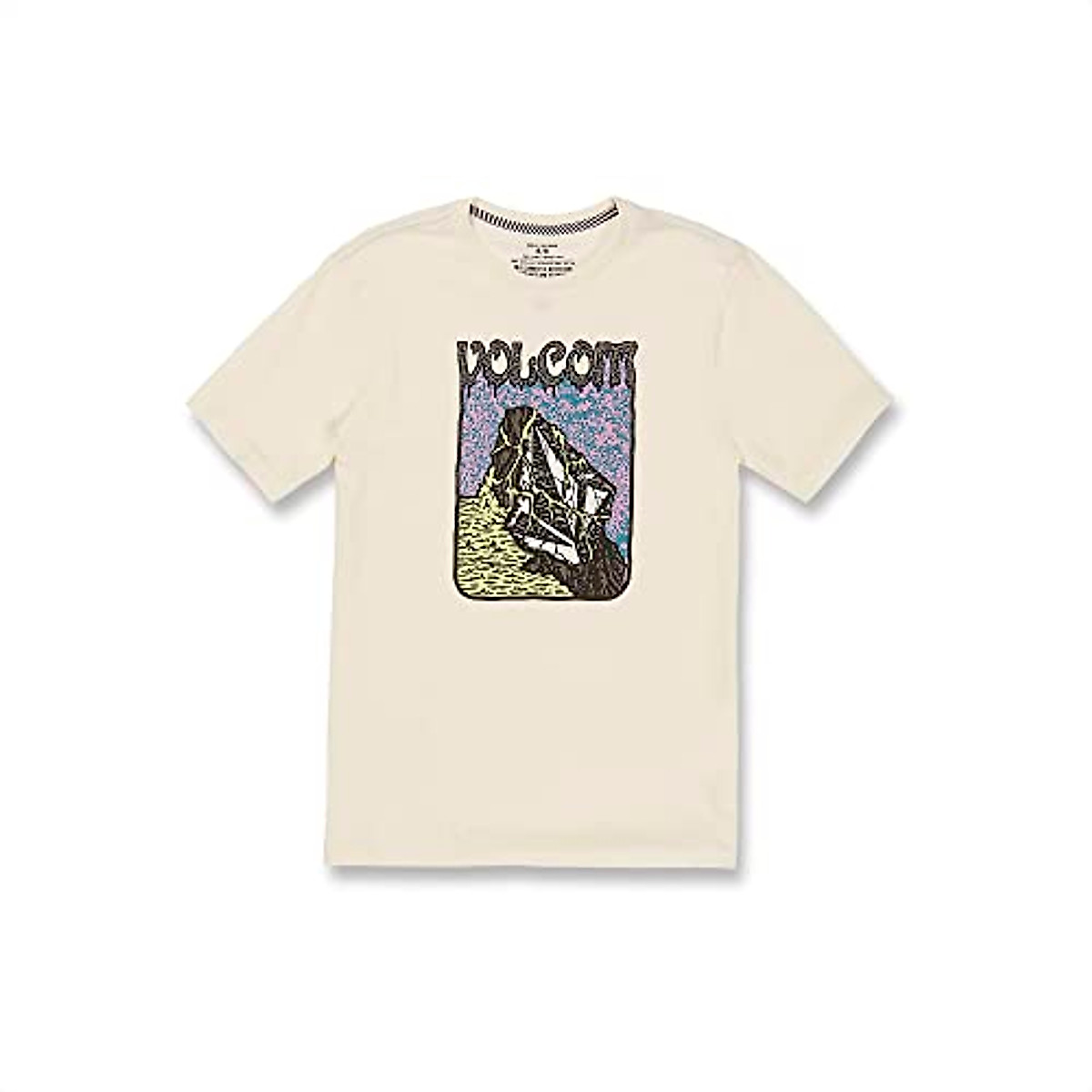 Volcom Men's Farm to Yarn Submerged Short Sleeve Tee Off-White