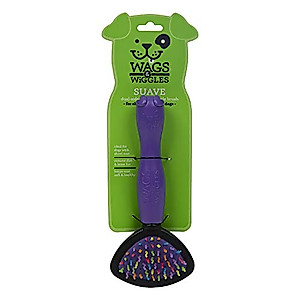 Wags & Wiggles Two-Sided Bristle and Squiggly Pin Brush for Small Dogs | Dog Brush for Dogs With Short Hair | Best Grooming Supplies for All Dogs, 2-in-1 Dog Grooming Brush