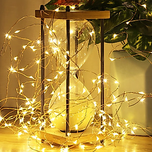 JXTZ Solar String Lights Outdoor, 39 Feet 120 LED Garden Lights, Copper Wire Solar Fairy Lights with 8 Modes, Waterproof Solar Lights Outdoor for Tree, Garden, Home, Wedding, Party (Warm White)