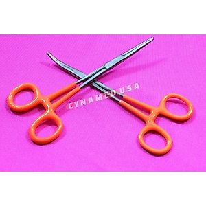 German Stainless 6.25" Pean Locking Hemostat Forceps (Straight + Curved) Cynamed Brand …