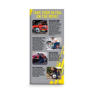 Chemical Guys ACC618 Soft Stool Ultimate Rolling Detailing & Utility Cart, (For Cars, Trucks, SUVs, RVs, Home, Garden, Garage & More) 15' 1/2" x 8' 3/4" x 18' 1/2" - Black