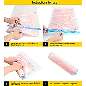 Ranvi 10 Travel Storage Bags for Clothing-Compression Bags for Travel-No Vacuum or Pump Bags-Save Space in Luggage Accessories(Large)