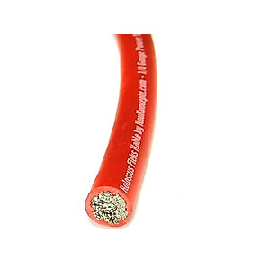 KnuKonceptz Kolossus Flex Kable OFC 0 Gauge Power Wire Copper Cable Red (20 ft) 1/0 AWG