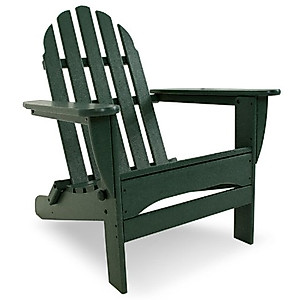 POLYWOOD AD5030GR Classic Folding Adirondack Chair, 38.5" x 31.25" x 33.5", Green