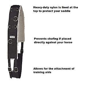 Dover Saddlery Fleece and Nylon Surcingle, Size Horse, Black