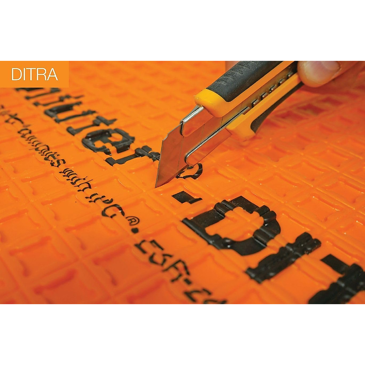 Schluter Ditra Uncoupling and Waterproofing Membrane for Ceramic and Stone Tile Installations - Interior Use, Polyethylene, 3.5mm Thickness - DITRA30M