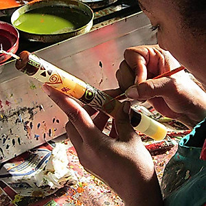 Nobunto Hand Painted Candles in Kileo Design (Pair of tapers)