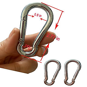 HOUERT Clothesline Rope, 3/16Inch Retracting Outdoors All-Purpose Rope for Laundry Line Dryer with 2 Carabiner Hooks (White, 100ft)