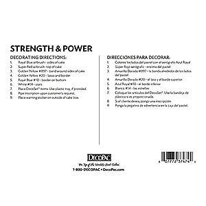 DecoPac 7222, Wonder Woman Strength and Power Cake Toppers, 3", count of 4