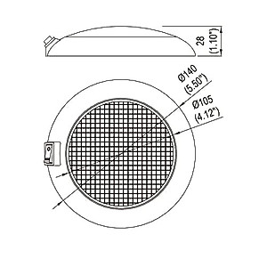 Advanced LED 4" White Plastic Dome Light (White and RED LEDs) w/Advanced SMD LED Technology Ideal for Marine, Boat, RV, Camper, Truck, Trailer Lighting, etc. // UV Inhibitors to Avoid Discoloration