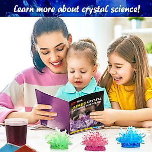 science kits for kids age 8-12, Jumbo Crystal Growing Kit, Grow Crystals Within 24 Hours, Toys & Gifts for Kids Ages 5 6 7 8 9 10 11 12, STEM Learning & Education Toys for 5+ Boys & Girls