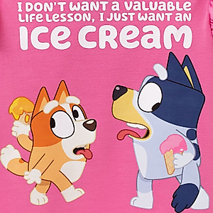 Bluey Bingo Big Girls Graphic T-Shirt Bike Shorts and Outfit Set Pink 10-12