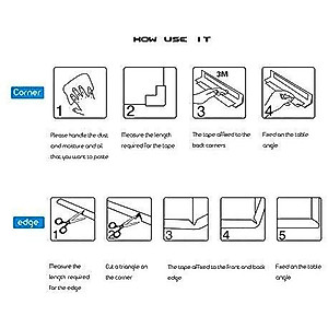 L Shape Extra Thick Furniture Table Edge Protectors Foam Baby Safety Bumper Guard 6.5 Ft. Furniture Edge Bumper Guard. Baby Proofing Edge (Ivory white)