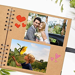 Scrapbook (8 x 8 inch) Scrapbook Album 60 Pages Ideal for Your DIY Scrapbooking Albums Wedding and Anniversary Family Photo Album (8 * 8 scrapbook)
