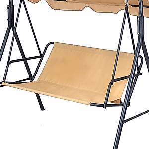 Swing Cushion Covers 2/3 Seat Swing Cover Chair Bench Replacement Cover 600D Thickened Oxford Swing Seat Cover Waterproof Outdoor Swing Seat Protection Cover for Outdoor Patio Garden Yard ( Color : Be