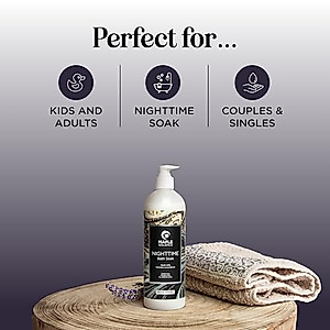 Luxury Nighttime Bubble Bath for Women - Aromatherapy Sleep Bath Soak for Women Relaxing and Nourishing Vegan Formula with Lavender Essential Oil and Shea Butter - Sulfate Paraben and Phthalate Free