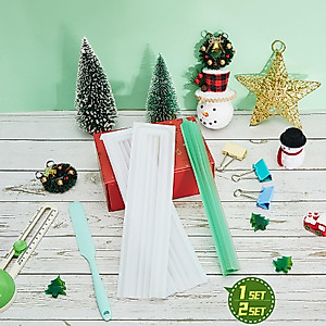 Tessco Heart Shaped Long Tube Silicone Mold Heart Shape Soap Embed Molds Column Making Supplies with Spatula 3 Pcs Binder Clips for Soap Chocolate Candy Cake