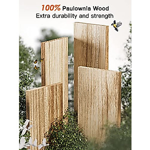 AMADA HOMEFURNISHING Floating Shelves Wall Mounted Storage Shelves Set of 4, Rustic Solid Wood Wall Shelves for Bedroom/Living Room/Bathroom/Kitchen/Office, AMFS27