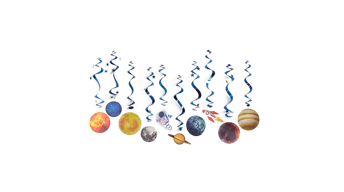 Easy Joy Solar System Hanging Swirls - Space Party Decor
