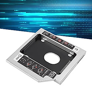 to 2nd HDD SSD Enclosure Hard Drive Caddy Tray Easy Installation for PC Aluminum Alloy