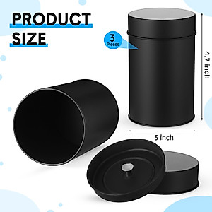 Zopeal 6 Pack Metal Tea Tin Canister with Airtight Double Lids 16 oz Round Tin Can with Lid Double Sealed Small Kitchen Container for Loose Tea Storage Coffee Sugar Candy Herbs and Spices