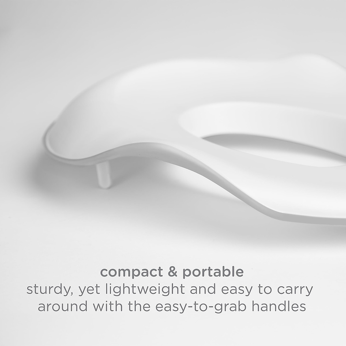 Ubbi Adjustable Toilet Trainer for Toddlers in Potty Training with Built-in Handles and Bonus Potty Hook for Easy Storage, Gray