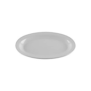 G.E.T. Enterprises White 10 Oval Serving Platter, Break Resistant Dishwasher Safe Melamine Plastic, Supermel Collection OP-610-W-EC, 10" x 6.75" (Pack of 4)