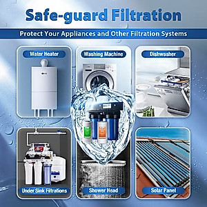 iSpring WGB21B 2-Stage Whole House Water Filtration System, with 10" x 4.5" Sediment CTO(Chlorine, Taste, and Odor) Filter, 1" Inlet/Outlet