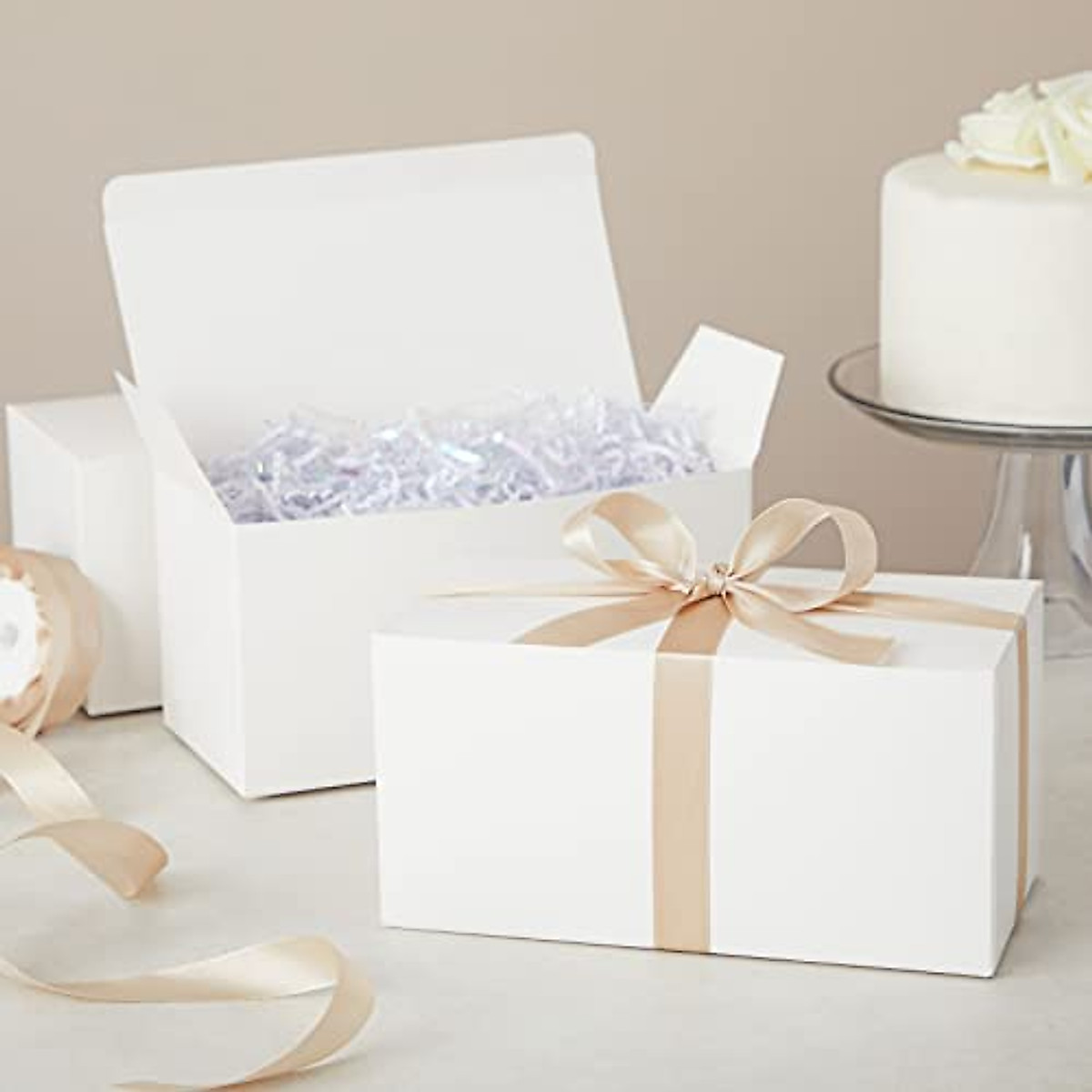 20 Pack Small White Gift Boxes with Lids for Wrapping, Shipping Tumblers, Wedding Favors (9 x 4.5 In)