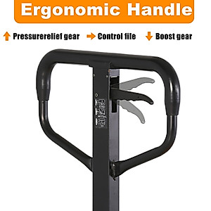 APOLLO Scale Pallet Jack Manual Hand Truck, Lb/Kg Switchable Electronic Digital Scale, 1lb Readability, 4400lbs Capacity 48"x27" Fork for Heavy Duty Warehouse Supermarket, Logistics Center