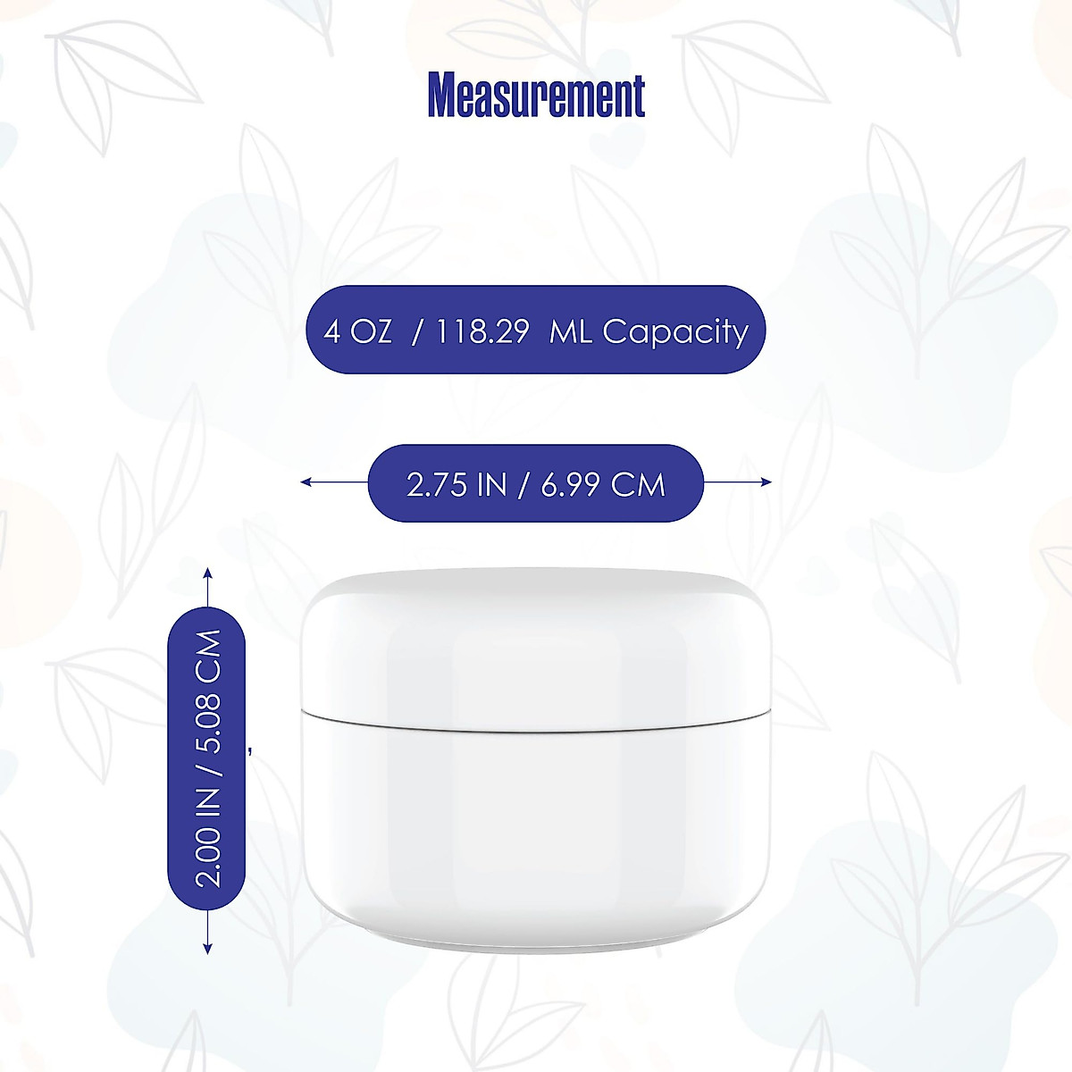 Lotion Container, Lotion Jars, Body Butter Containers, Cosmetic Containers With Lids, Cosmetic Jars With Lids 4 Oz, Cream Containers With Lids, Plastic Jars With Lids 4 Oz, Body Butter Jars, 12 Pack