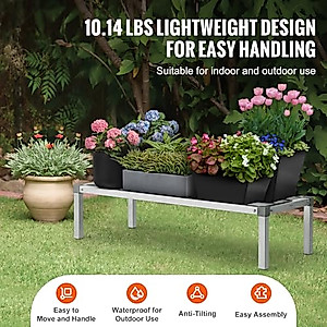 VEVOR Aluminum Dunnage Rack, 48” x 20” Commercial Food Floor Rack, 12” Off The Floor, 1000 lbs Capacity All-Welded Aluminum Storage Rack, for Storage in Restaurants, Kitchens, Garages and Vehicles