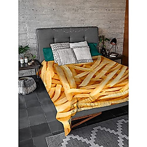 Food French Fries Blanket Throw Super Soft and Cozy Blankets for Home Decoration, Couch, Bed, Sofa 40"x30" Extra Small for Pets for All Seasons