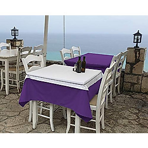 YLZYAA Tablecloth - 54 x 54 Inch -Purple-Square Polyester Table Cloth, Wrinkle,Stain Resistant - Great for Buffet Table, Parties, Holiday Dinner & More