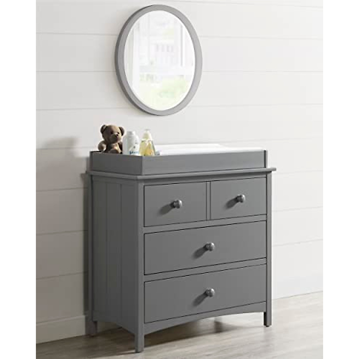 Oxford Baby Changing Topper for Universal 3-Drawer Dresser, Dove Gray, 1 Count, 6.61 pounds