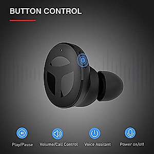 TRANYA M10B Wireless Sports Earbuds, Button Control, Premium Sound with Deep Bass, 32H Playtime, 4 Microphones Design for Call, Bluetooth Earbuds, IPX5 Waterproof Headphones for Sports