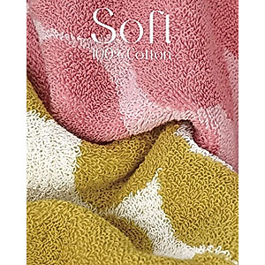 Jacquotha Decorative Hand Towels 4 Pack (Pink & Yellow) - Sun Floral Hand Towel Set for Girls Women, Soft and Quick Drying