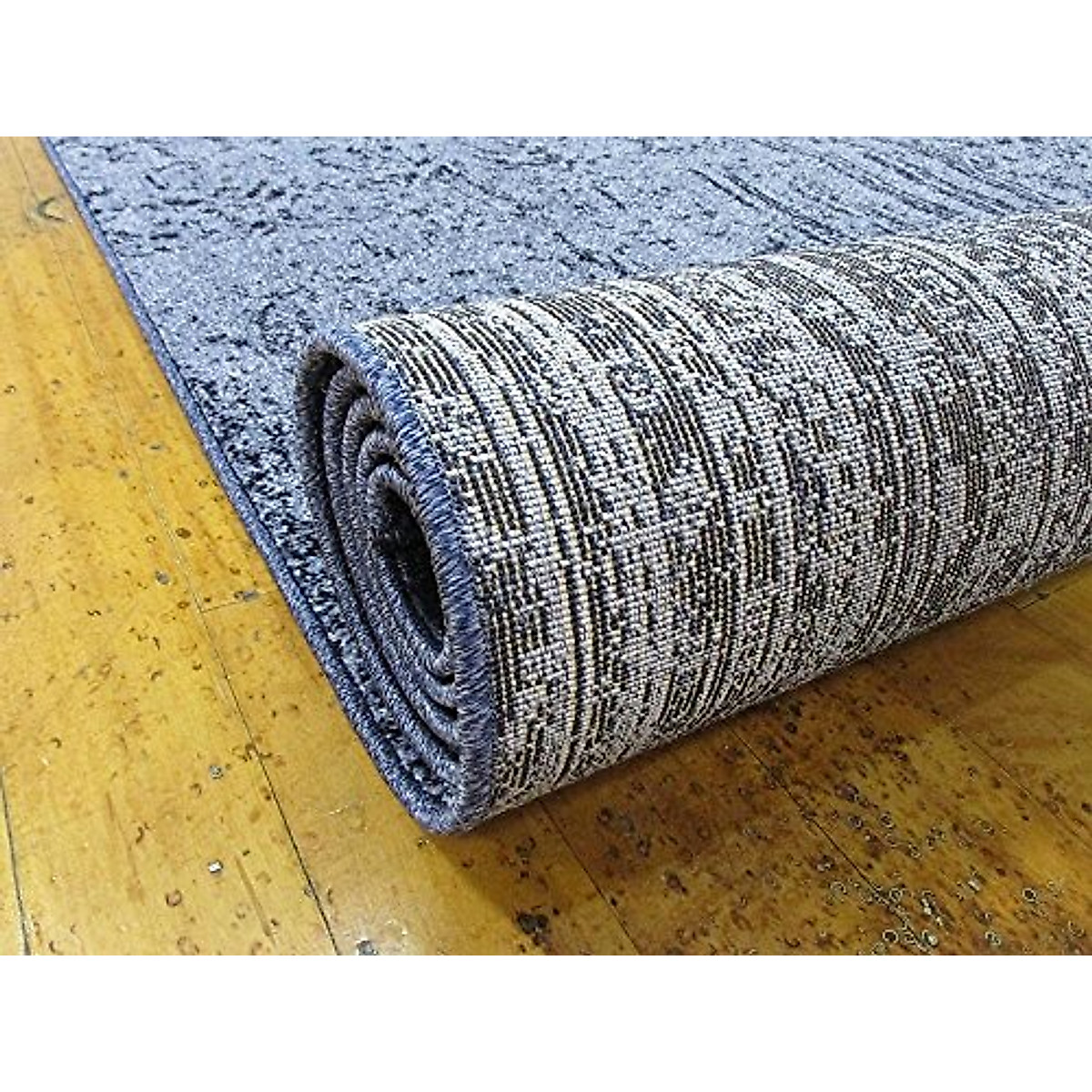 Unique Loom Del Mar Collection Area Rug-Transitional Inspired with Modern Contemporary Design, Rectangular 9' 0" x 12' 2", Blue/Navy Blue