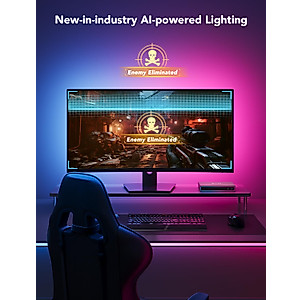 Govee RGBIC 3D Wall Light Glide, AI Sync Box with Monitor Backlight