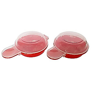 FOSUTOU Microwave egg cooker, 2 sets egg cooking tool making TWO eggwich one time perfectly within just one minute with gourmet recipe included